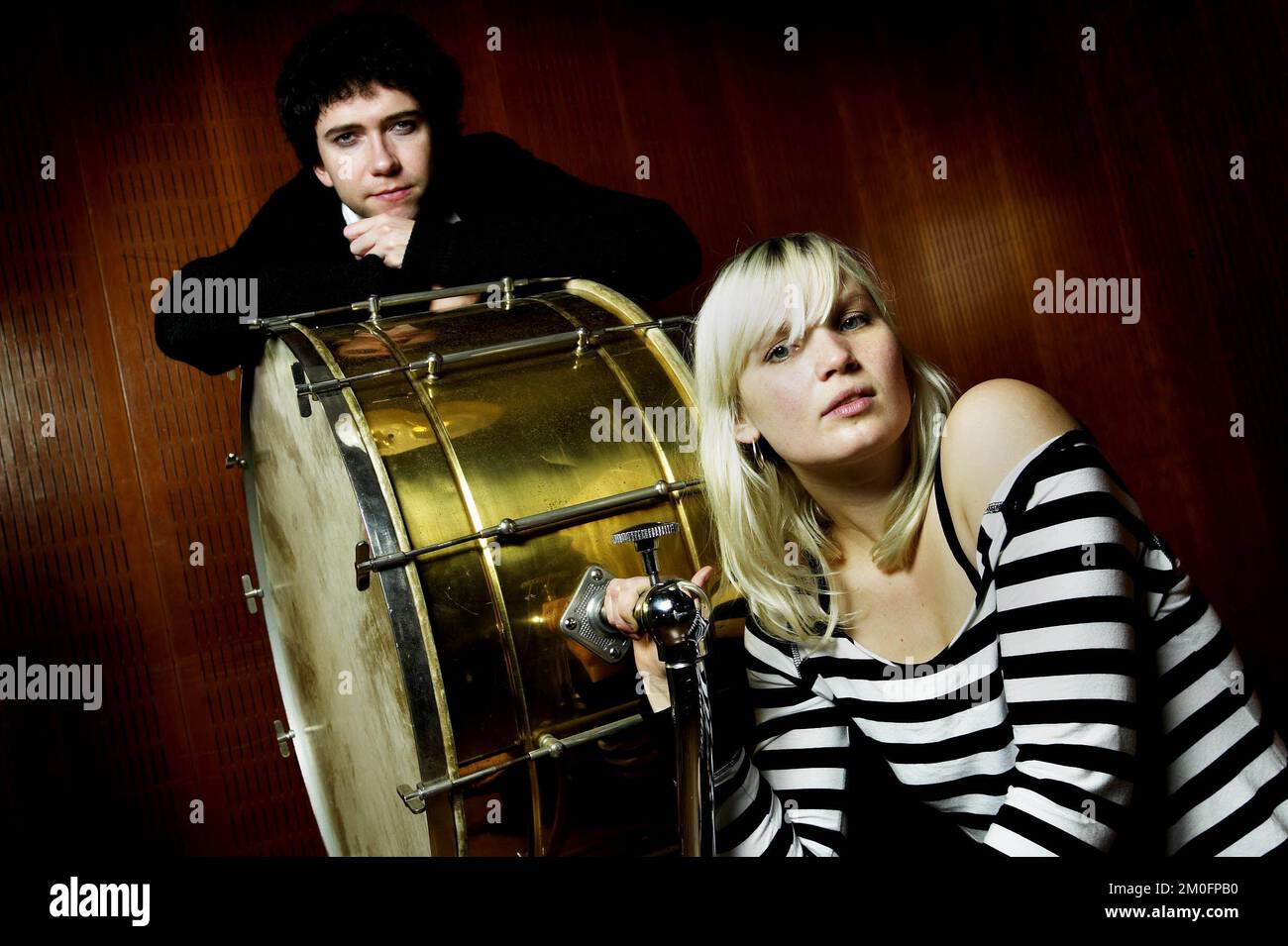 Sharin Foo and Sune Wagner from the Danish pop group The Raveonettes ...