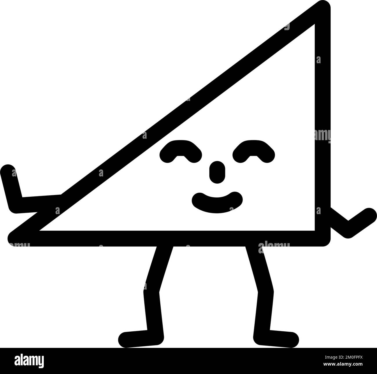 triangle geometric character line icon vector illustration Stock Vector ...