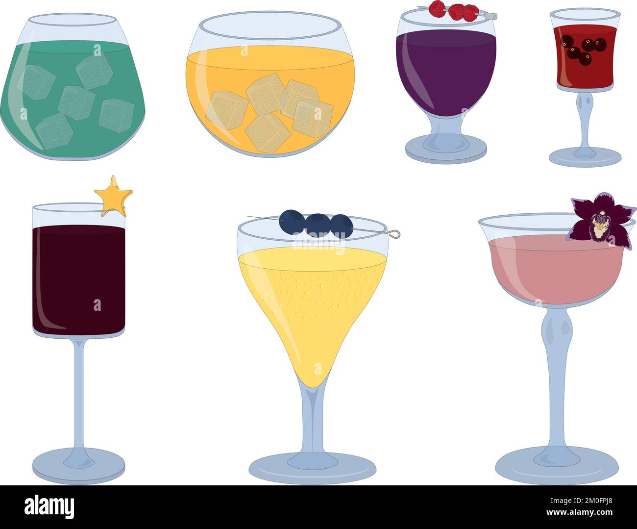 Cocktails Clipart Vector