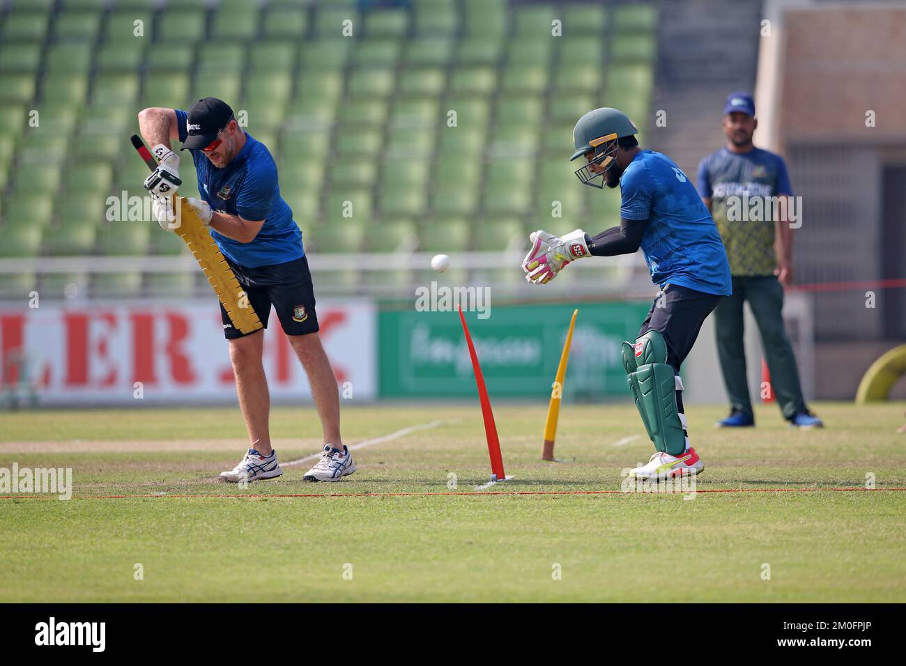 Bangladeshi wicketkeeper batsman Mushfiqur Rahim during practice as ...