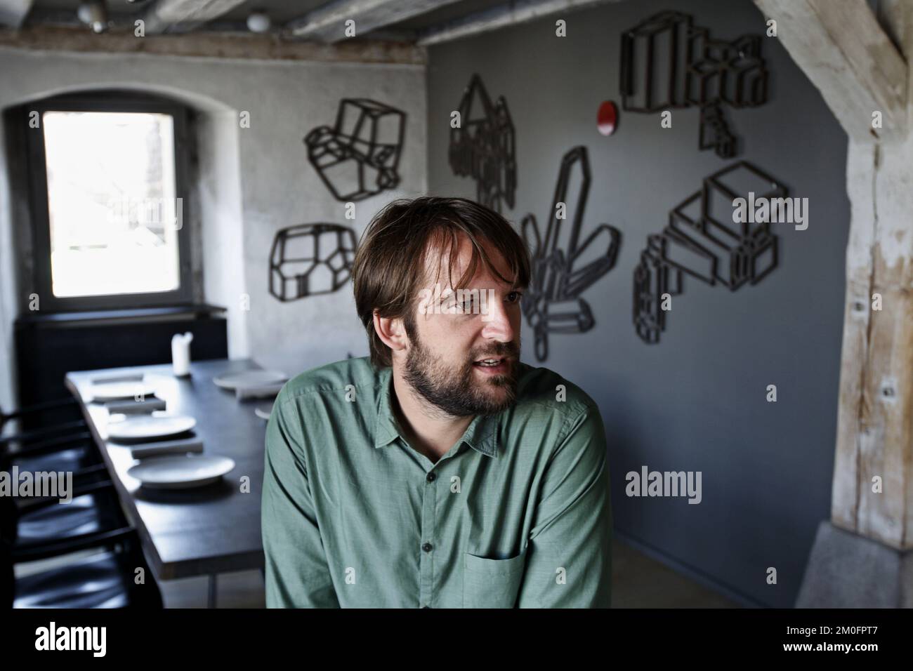 Head chef, Rene Redzepi, seen in the world famous restaurant Noma in ...