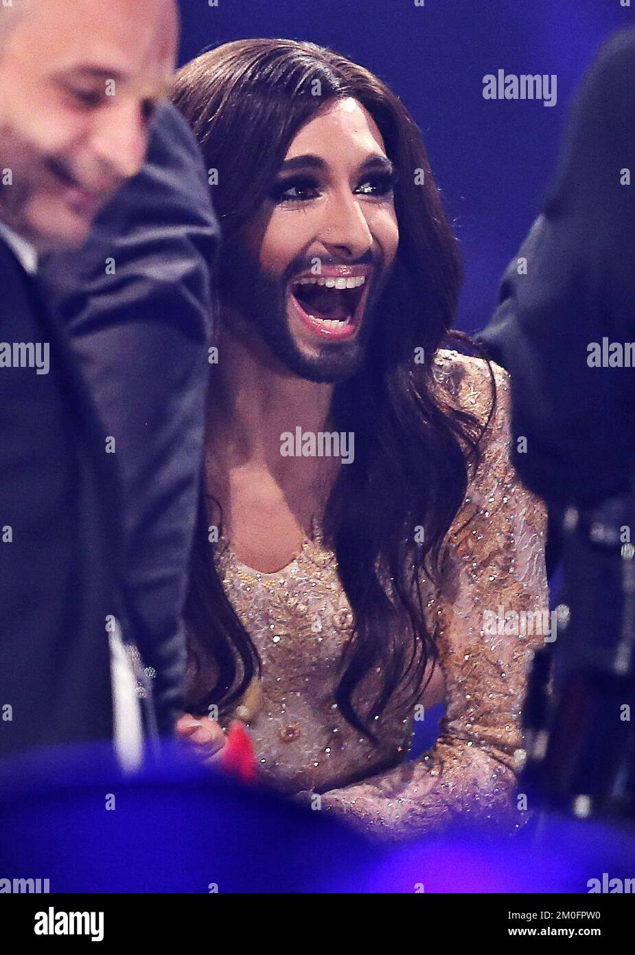 Conchita Wurst celebrates after winning the 2014 Eurovision Song ...