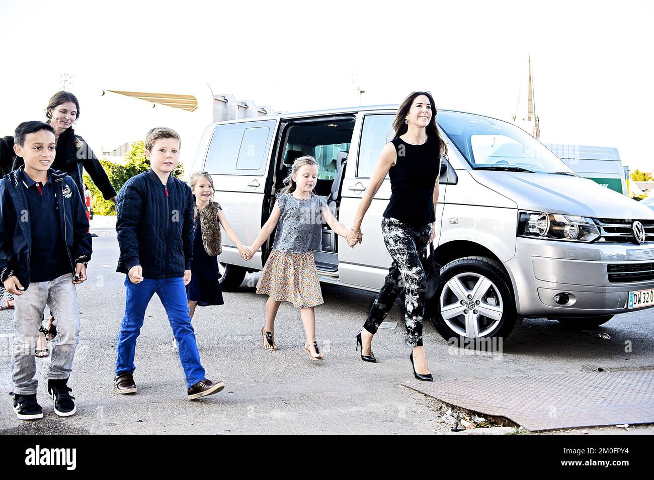 Princess Mary attending the One Direction concert in Copenhagen as part ...