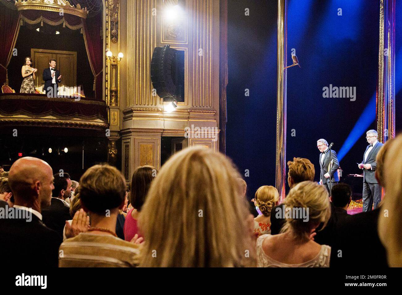 Crown Prince Frederik and Crown Princess Mary at the Danish Reumert ...