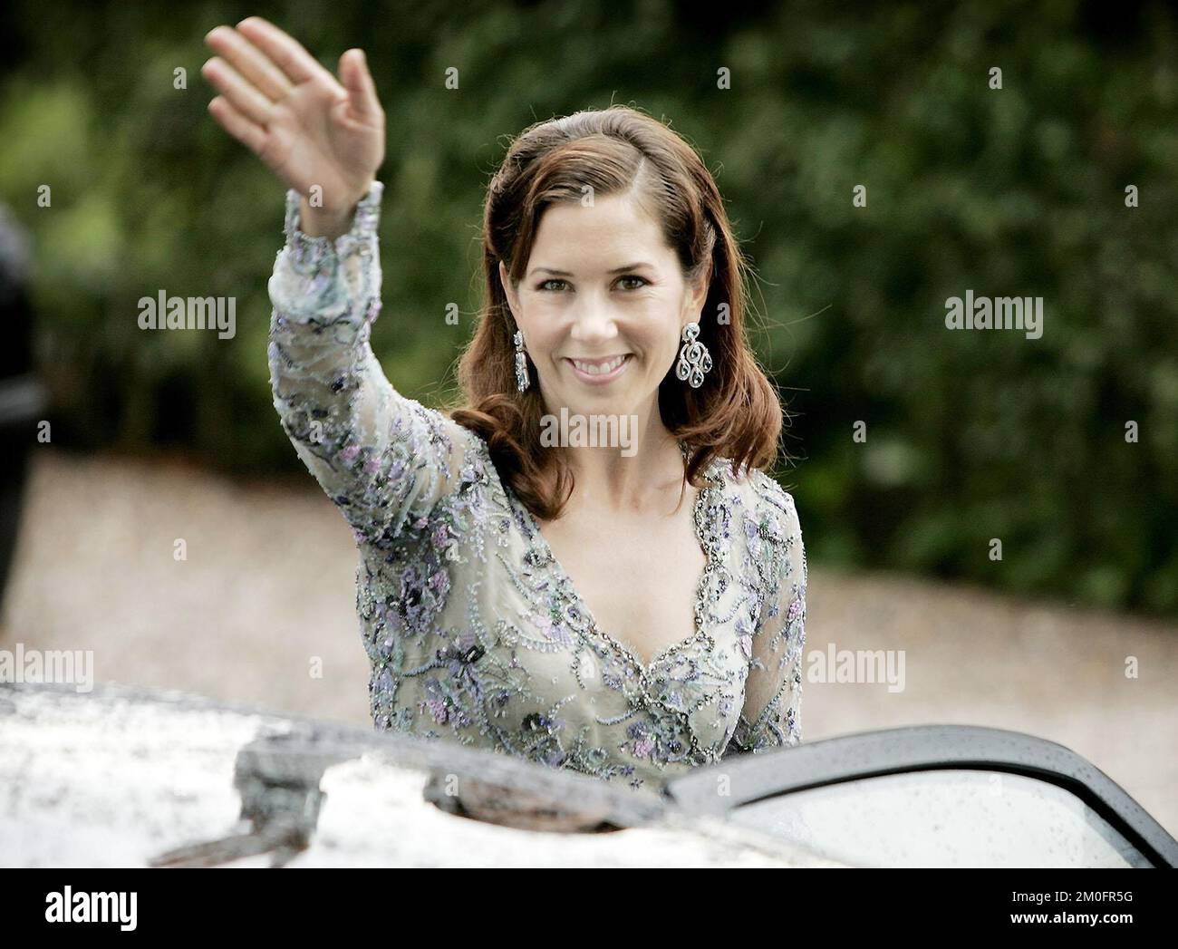 The Crown Princess Mary Donaldson at the wedding of Count Bendt Wedell ...
