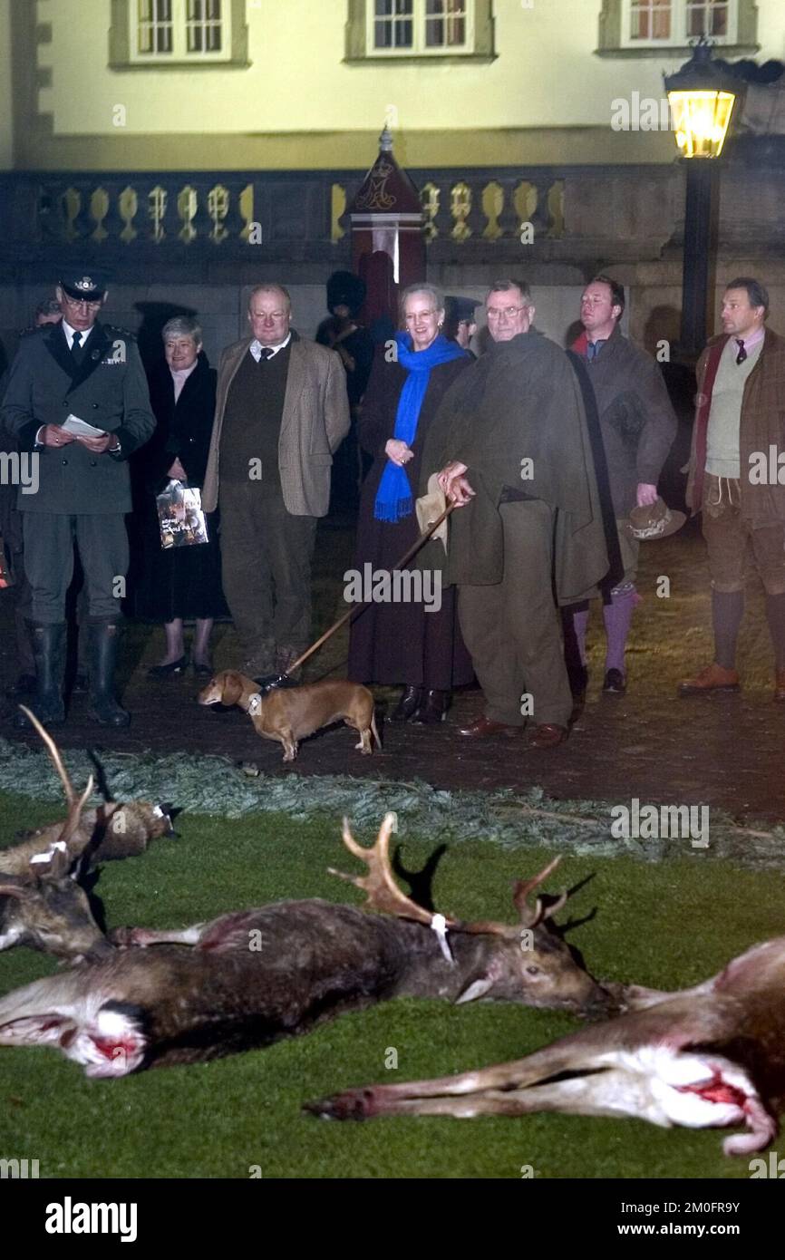 Parade of the game in front of the Fredensborg Palace after the Royal ...