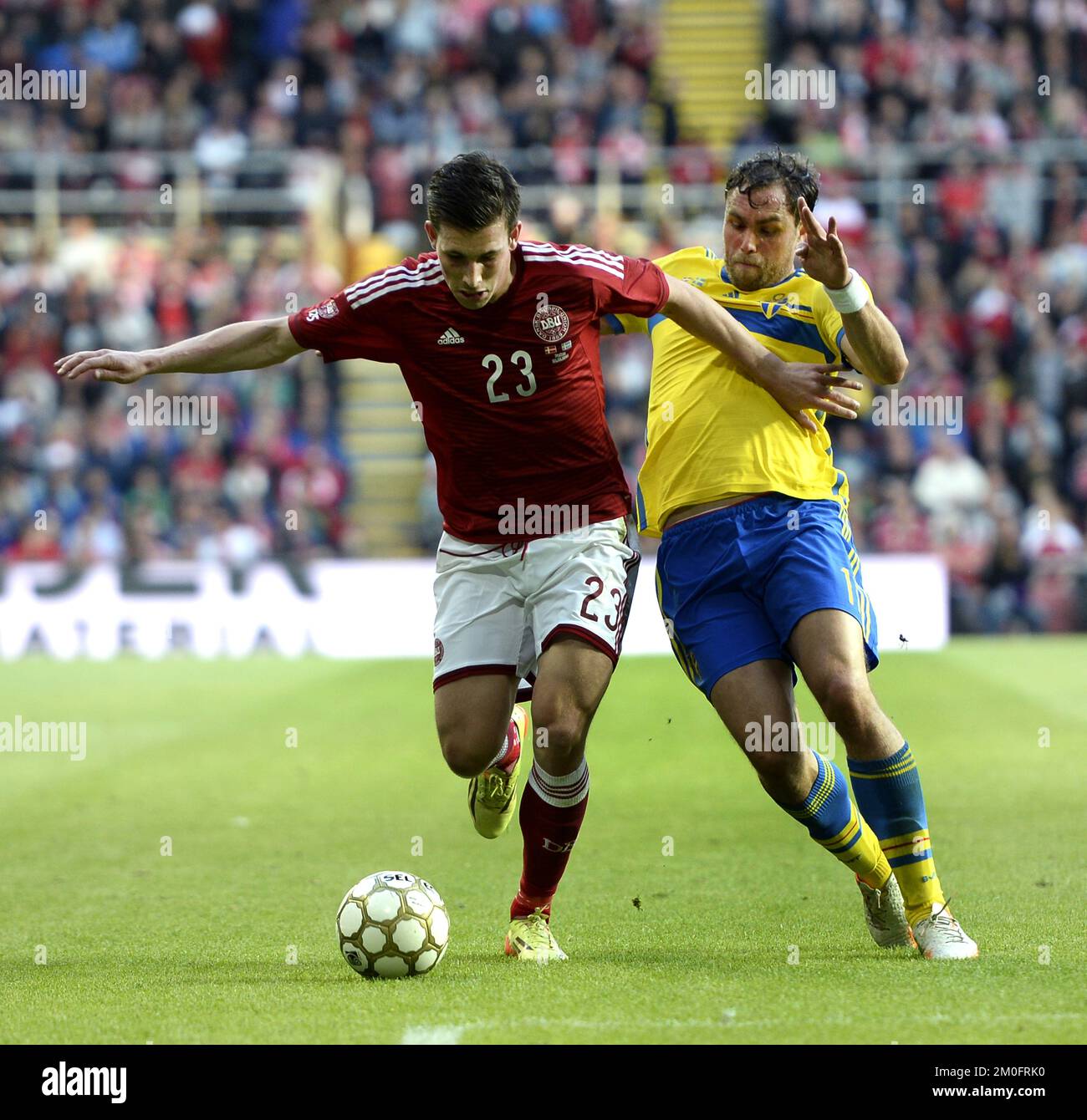 Pierre Emile Hojberg in action for Denmark Stock Photo - Alamy