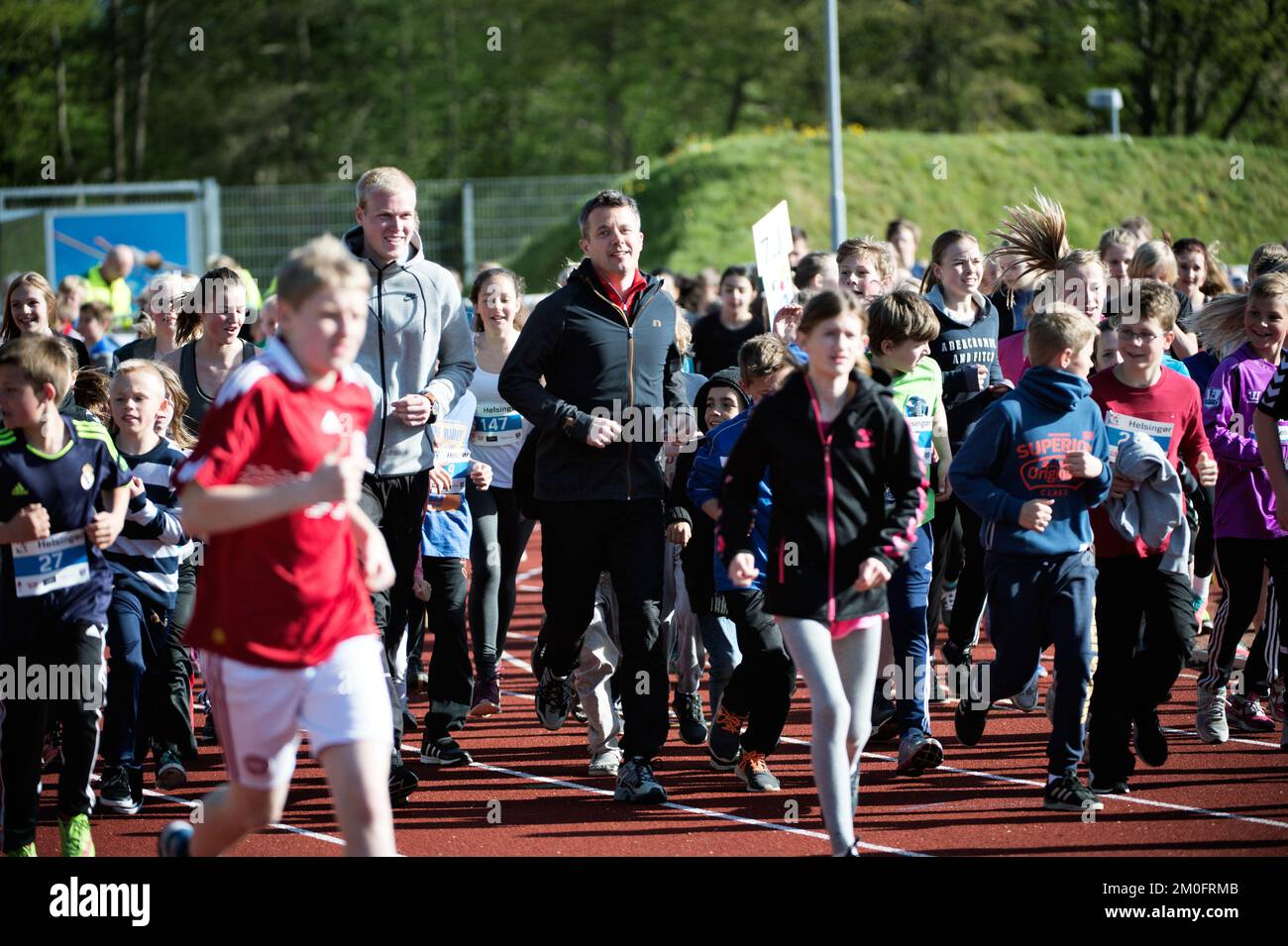 Crown Prince Frederik attend 'School Olympics' on May 6th. 2015 at ...