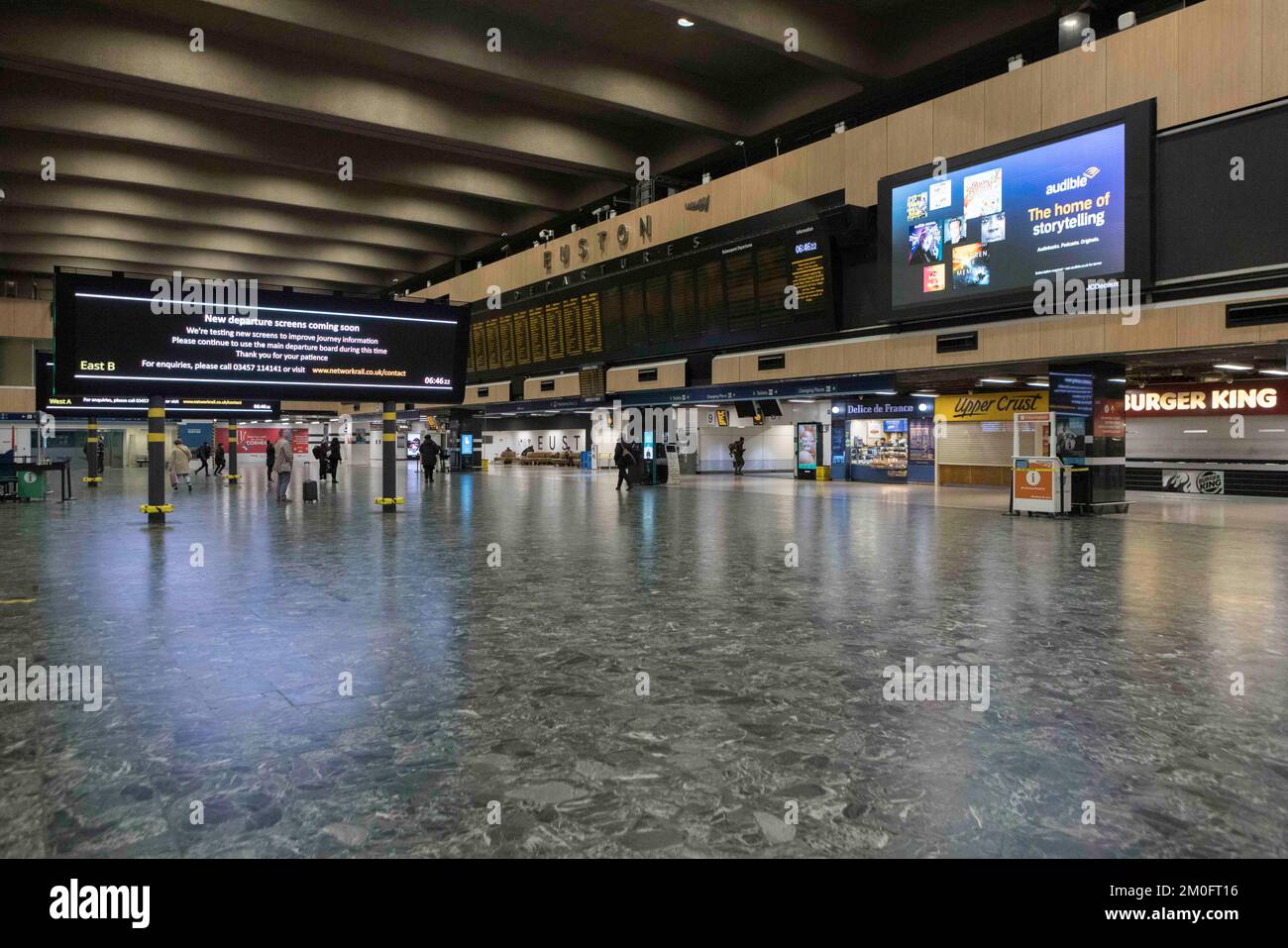London Euston station pictured this morning. Train drivers from Aslef ...