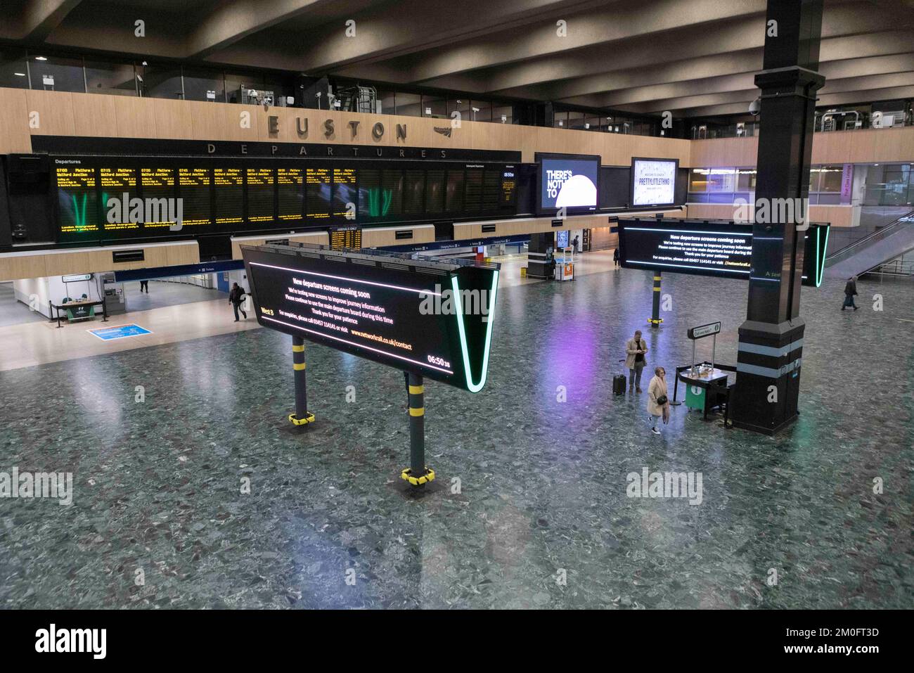 London Euston station pictured this morning. Train drivers from Aslef ...