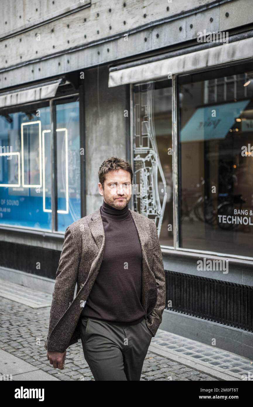 The actor Gerard Butler seen in Copenhagen to attend the Copenhagen ...