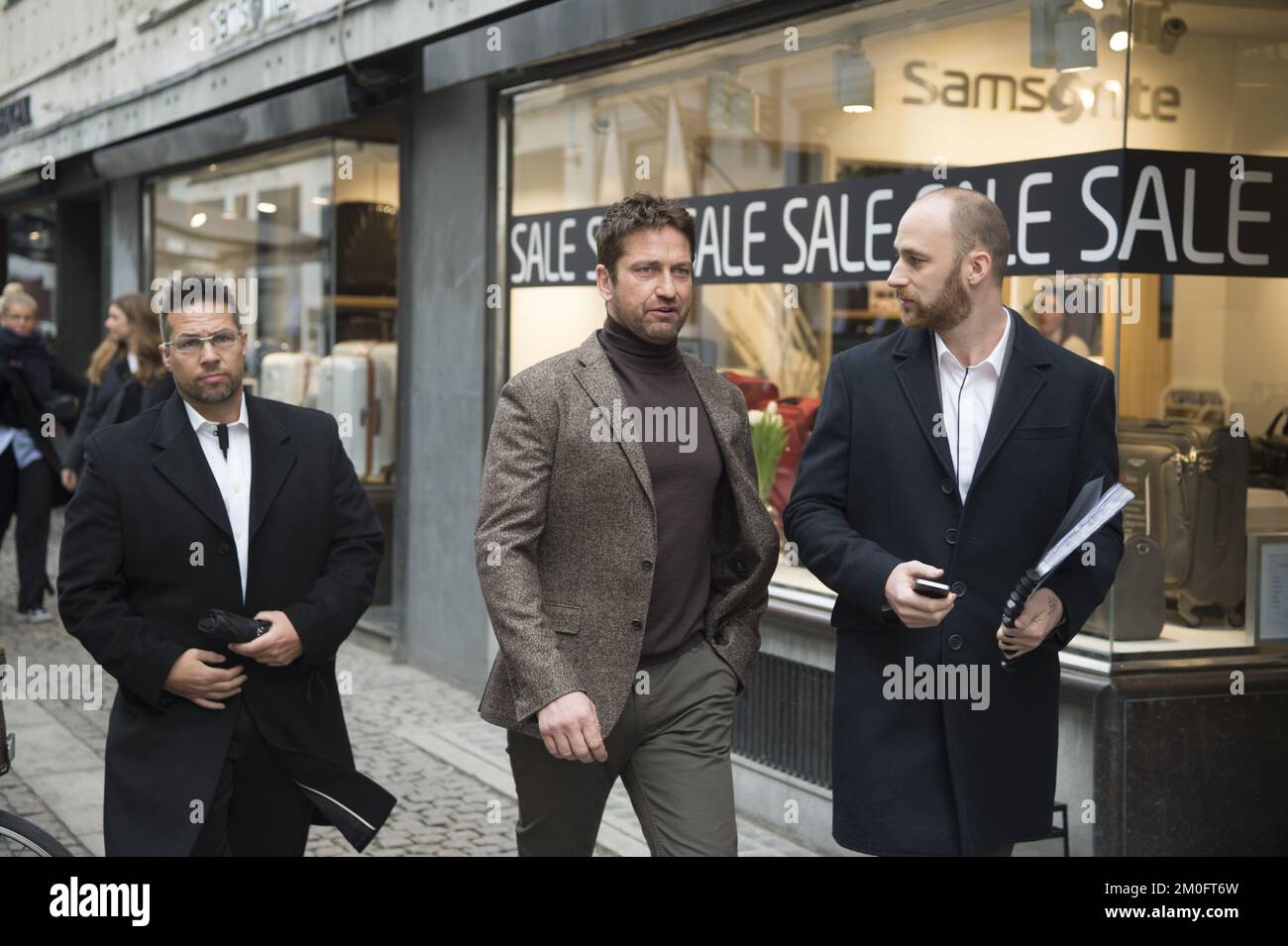 The actor Gerard Butler seen in Copenhagen to attend the Copenhagen ...