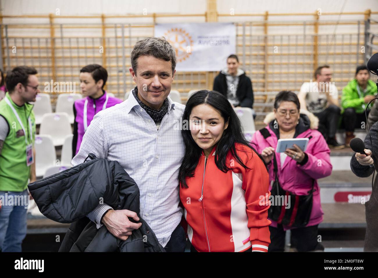 Crown Prince Frederik of Denmark in Nuusuuaq Hall for a Arctic Sports ...