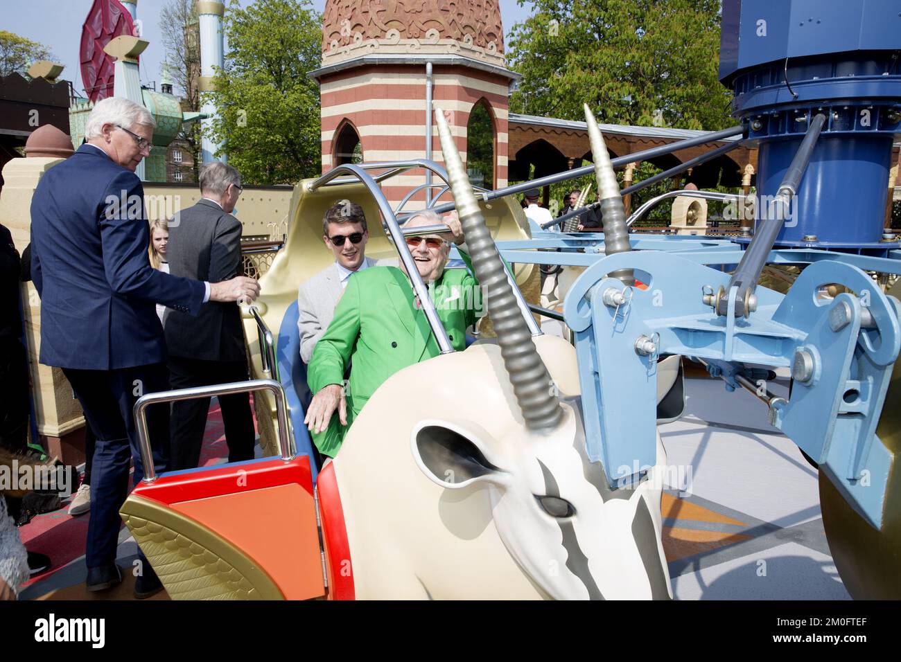 Prince Henrik at Tivoli's amusement Fatamorgana. The prince was in ...