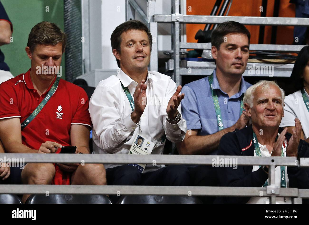Crown Prince Frederik. Olympics in Rio in 2016 cheers on the Badminton ...