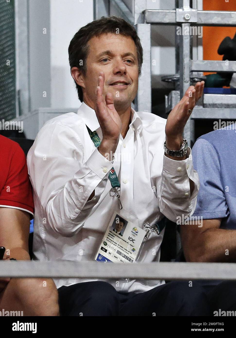 Crown Prince Frederik. Olympics in Rio in 2016 cheers on the Badminton ...
