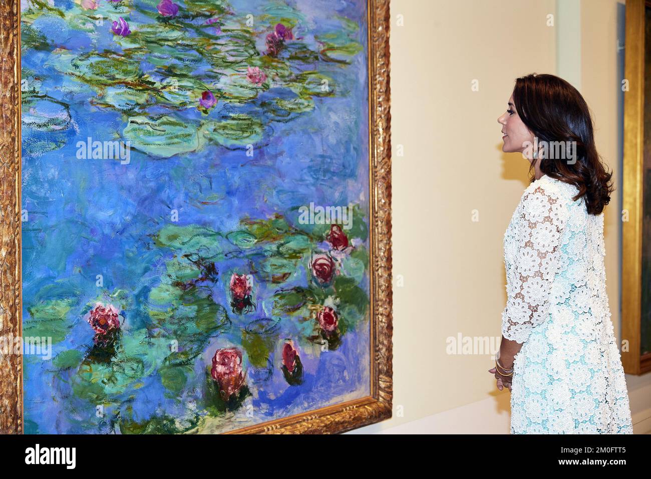 H.R.H. Crown Princess Mary attends opening of French painter Monet ...