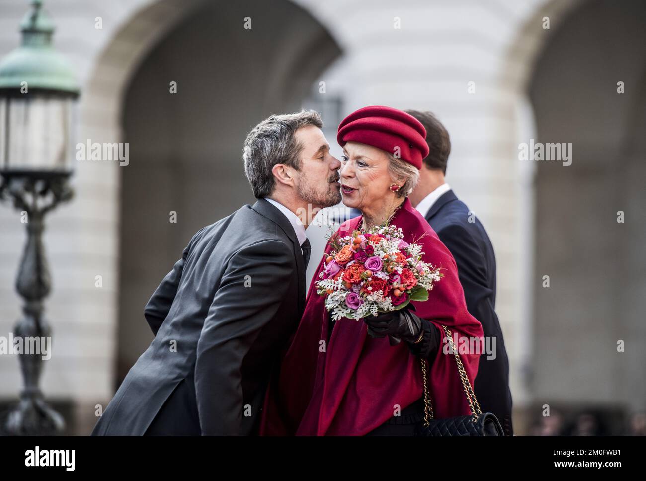 Dronning Margrethe, kronprins Frederik, kronprinsesse Mary, prins ...
