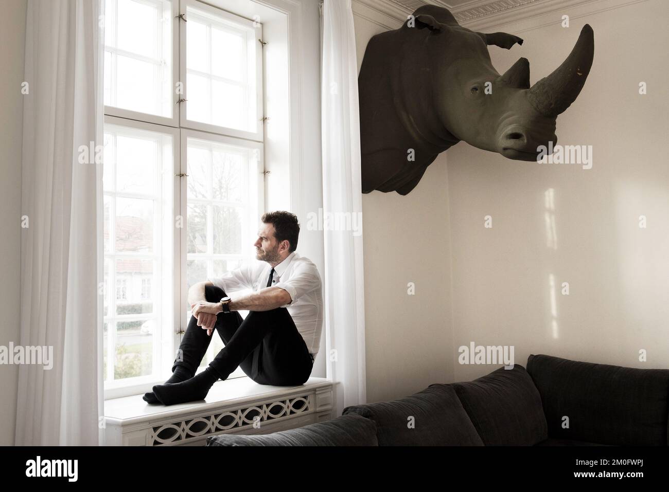 Jesper Buch, founder of Just-Eat, photographed in his home in ...