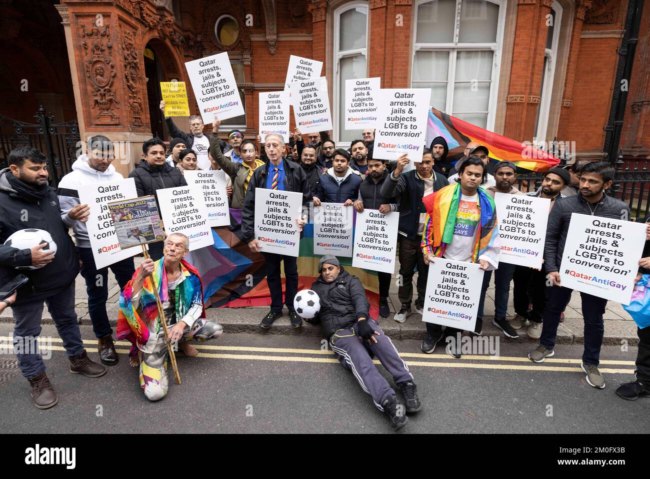 British human rights campaigner Peter Tatchell leads a demonstration ...