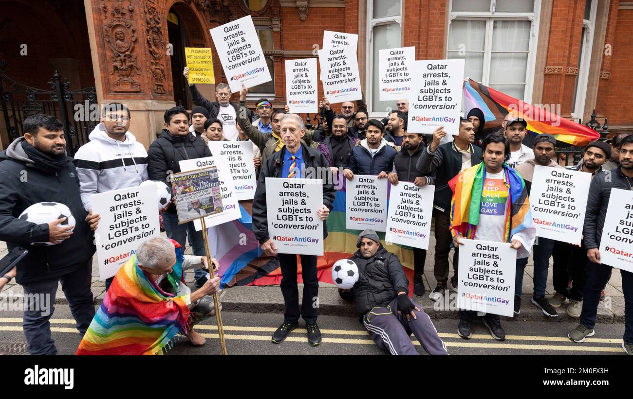 British human rights campaigner Peter Tatchell leads a demonstration ...