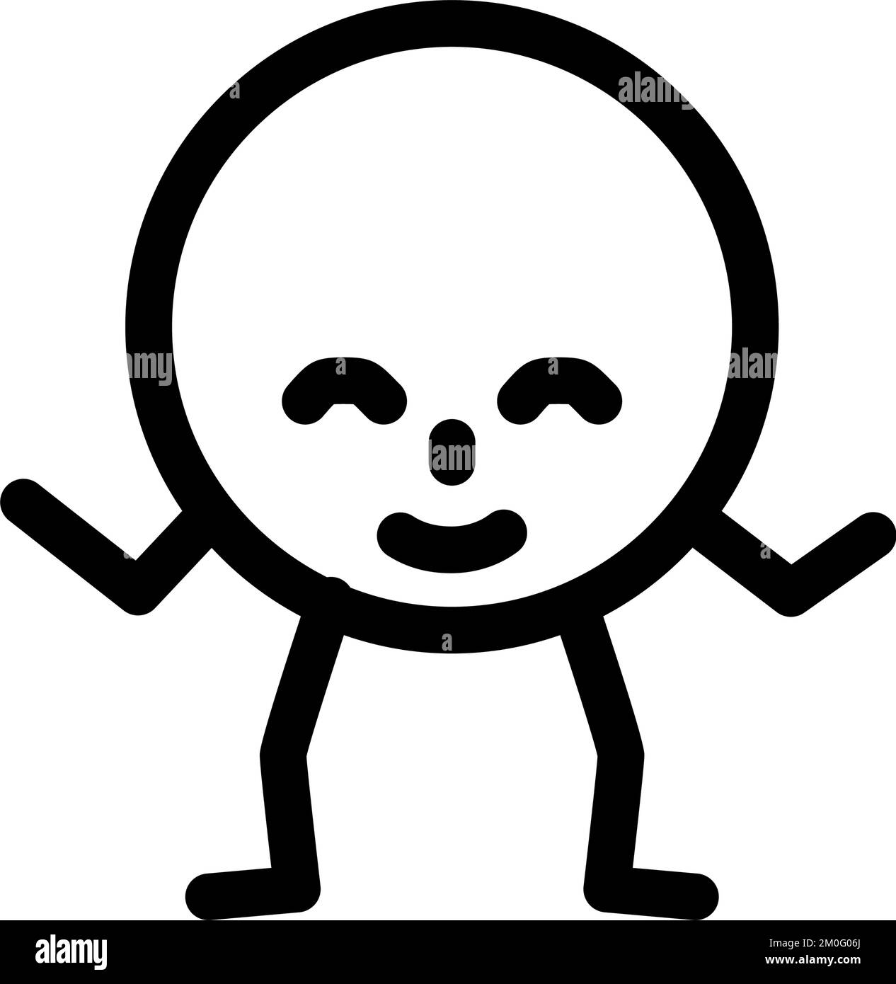 circle geometric shape character line icon vector illustration Stock ...