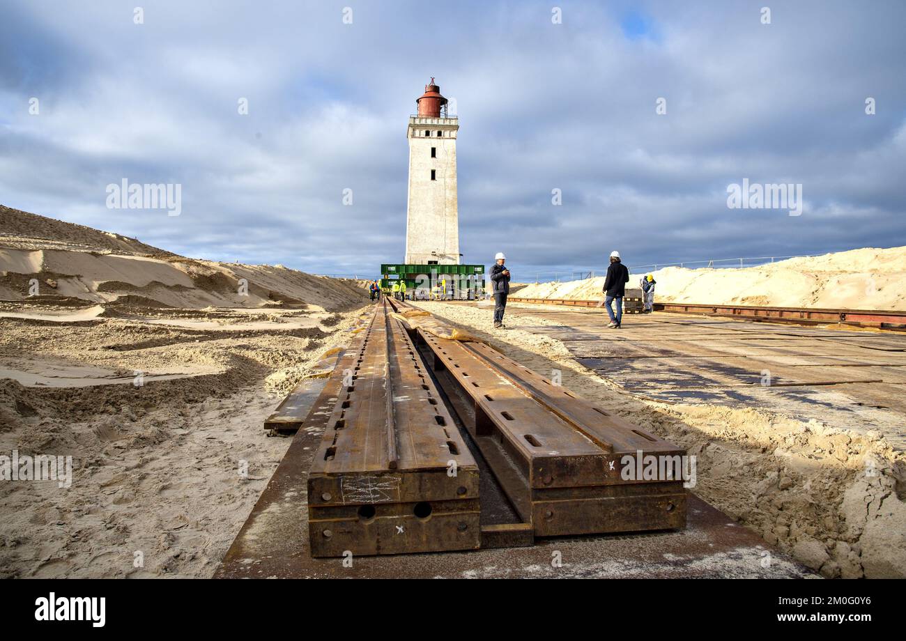 Preparations to move Rubjerg Knude Lighthouse in Jutland, Denmark ...