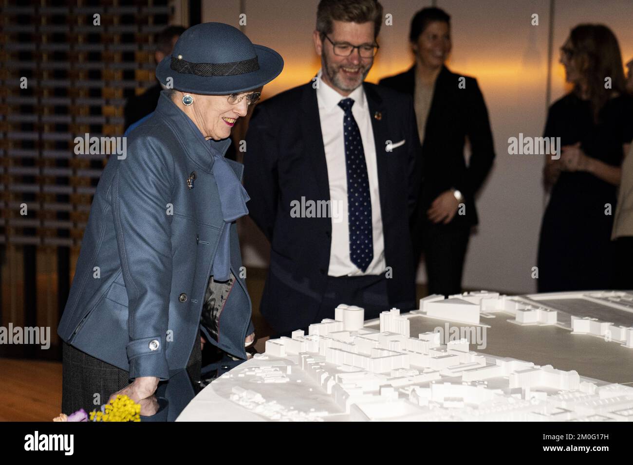 Queen Margrethe and Lord Mayor of Copenhagen Frank Jensen observing the ...