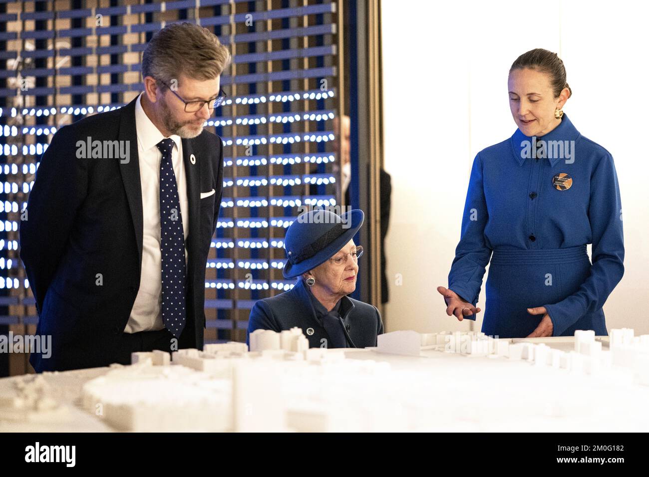 Queen Margrethe and Lord Mayor of Copenhagen Frank Jensen observing the ...