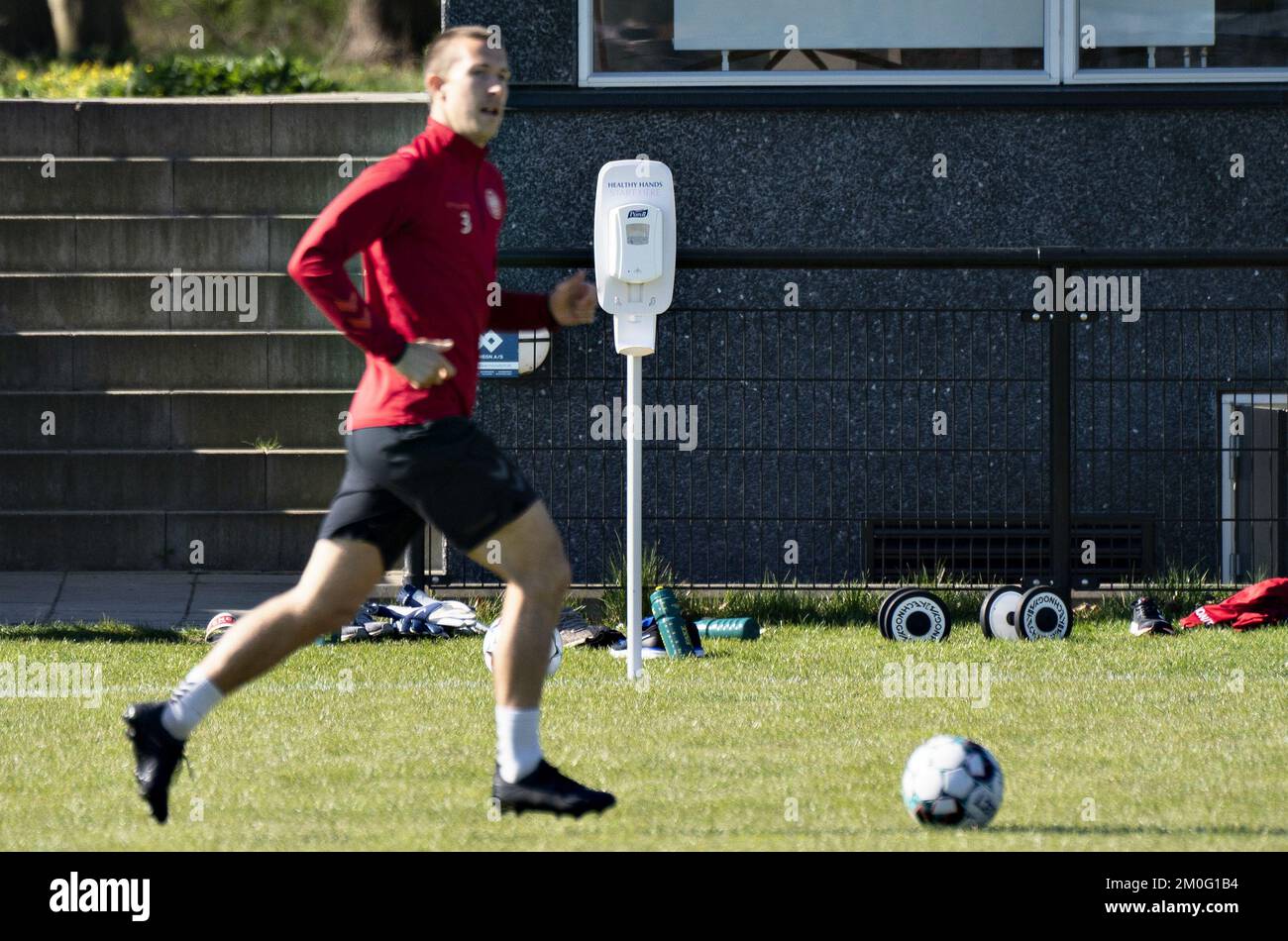 The players and coaches of the Danish Superliga football club AaB are ...