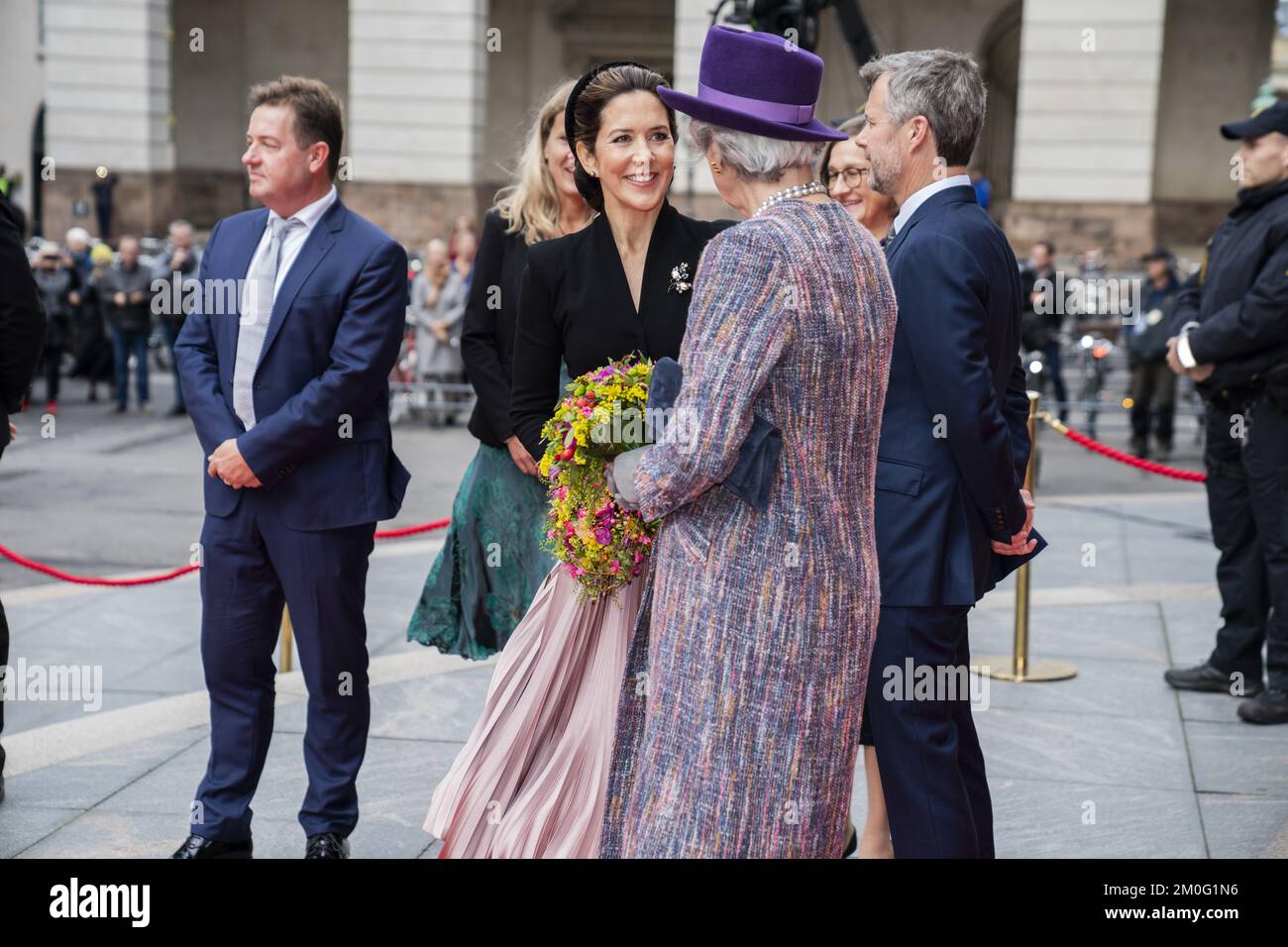 The Crown Prince Couple, Crown Prince Frederik and Crown Princess Mary, arrives for the official ...
