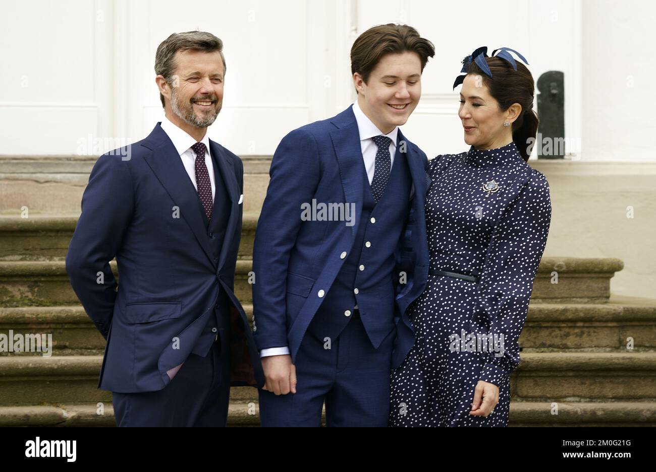 Prince Christian, Crown Prince Frederik and Crown Princess Mary after ...