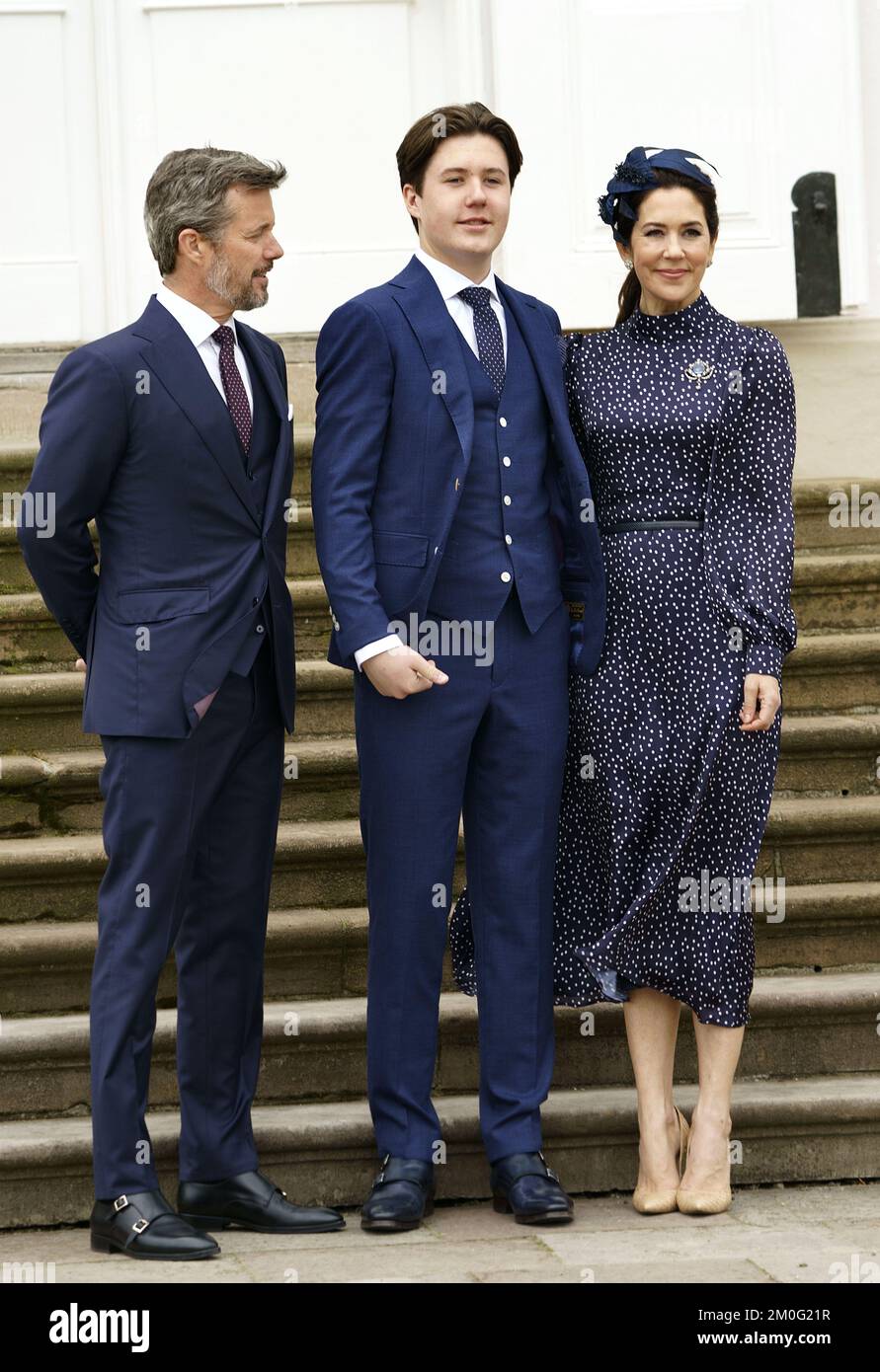 Prince Christian, Crown Prince Frederik and Crown Princess Mary after ...