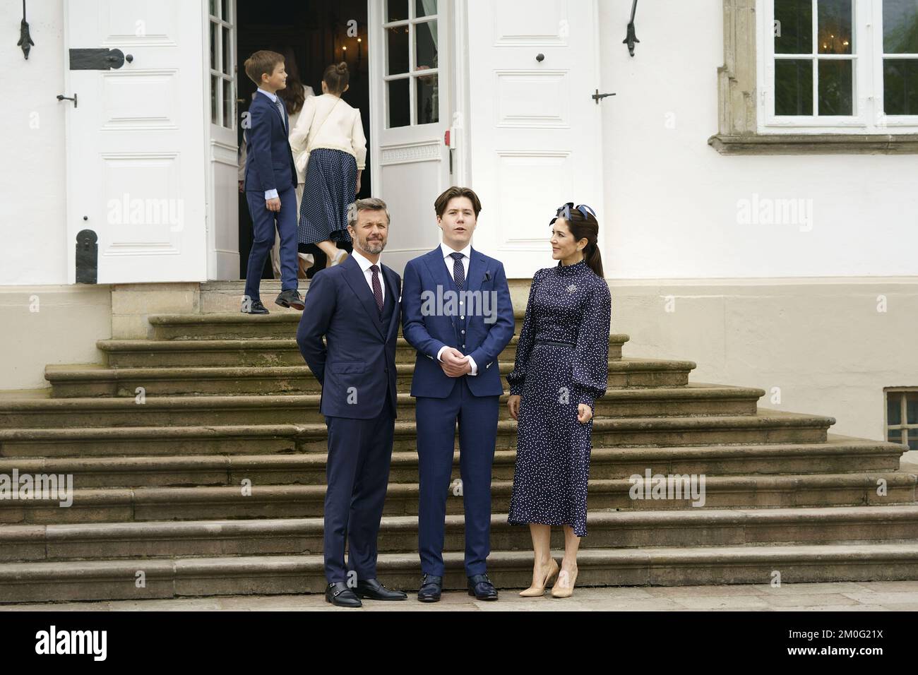 Prince Christian, Crown Prince Frederik and Crown Princess Mary after ...
