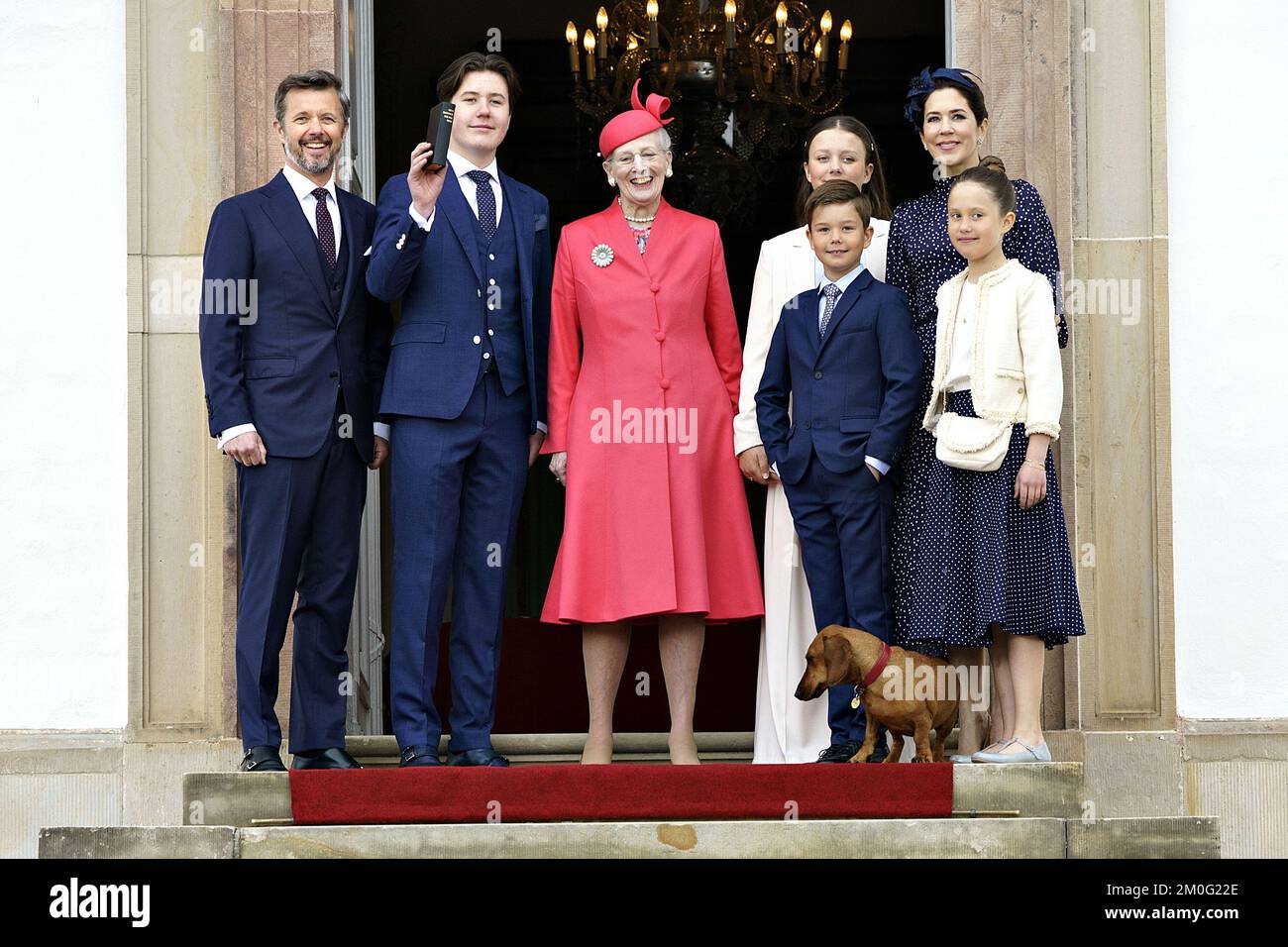 Crown Prince Frederik, Prince Christian, Queen Margrethe, Princess ...