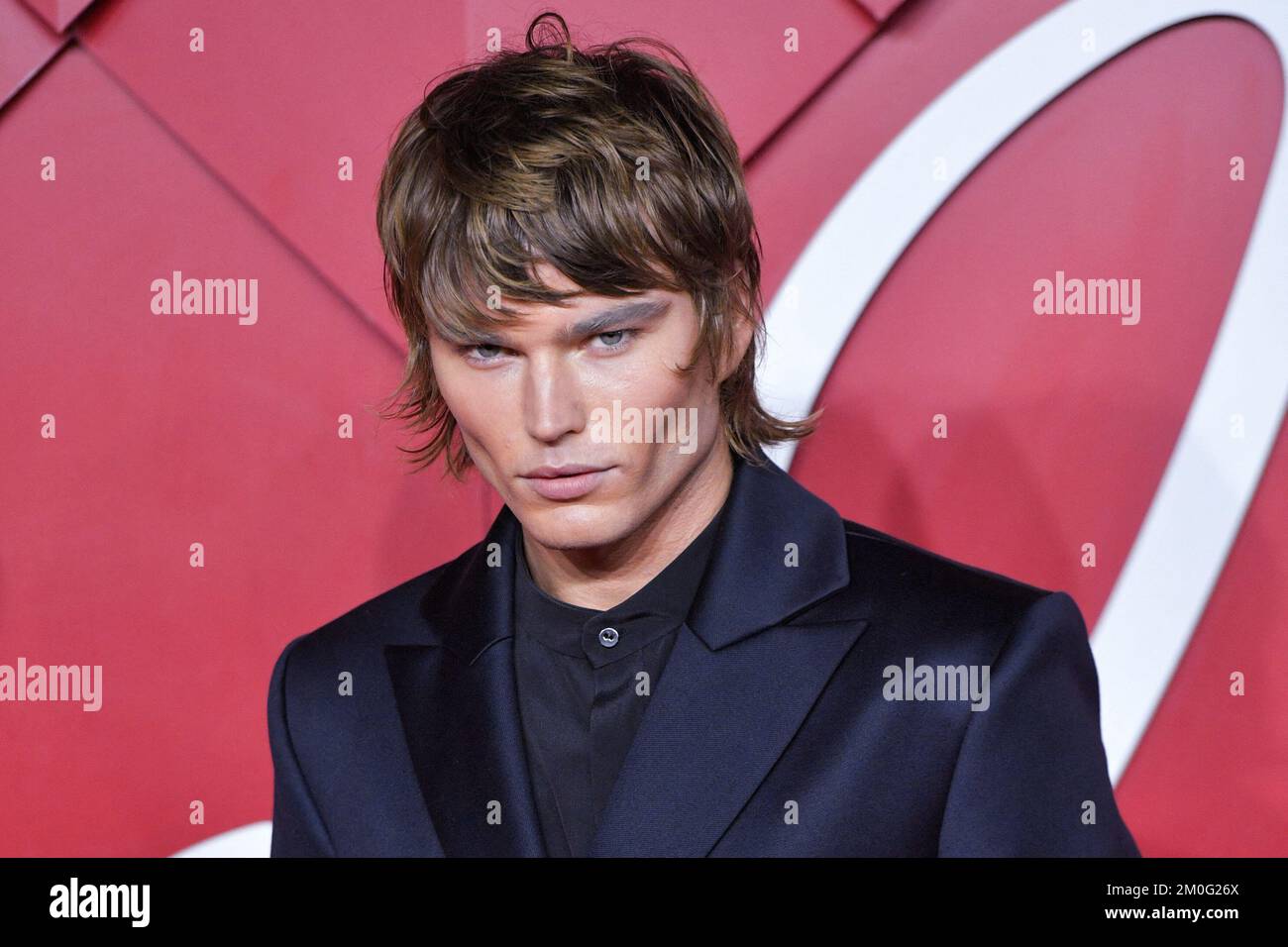 Jordan Barrett attending the Fashion Awards 2022 at Royal Albert Hall ...