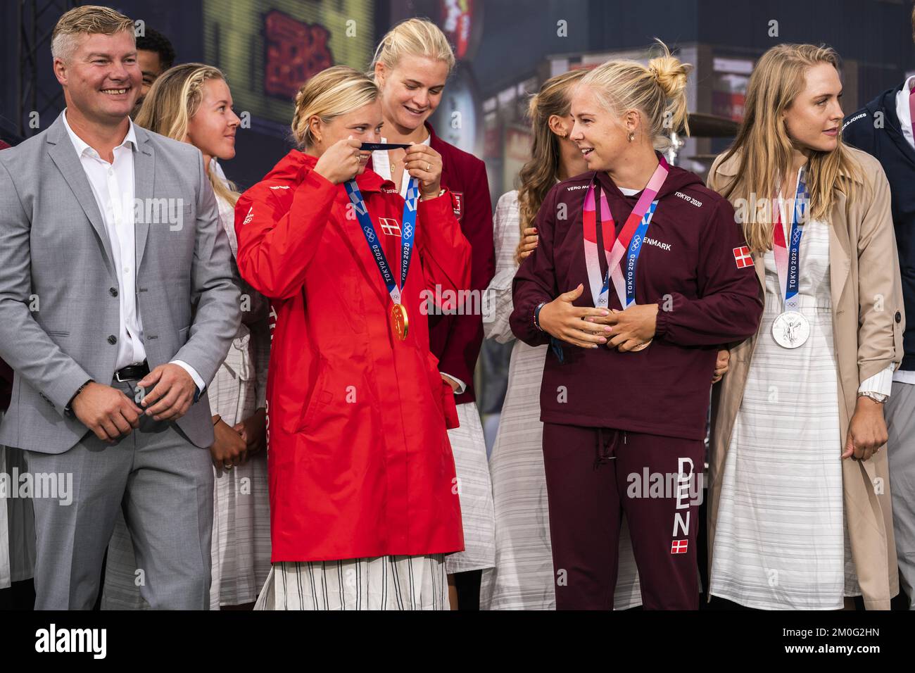 Olympic athletes at the welcome home party for Denmark's Olympic ...