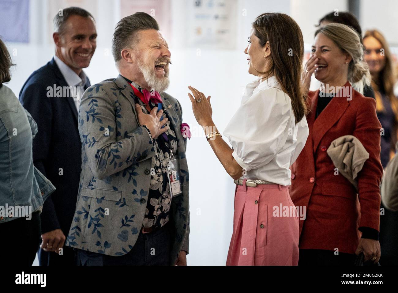 Crown princess mary and chairperson of copenhagen pride lars henriksen ...