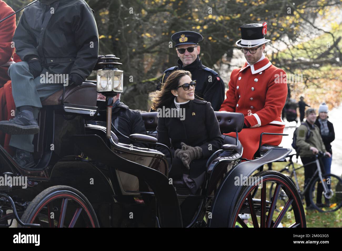 Crown Princess Mary attends the annual Hubertus Hunt, accompanied by ...