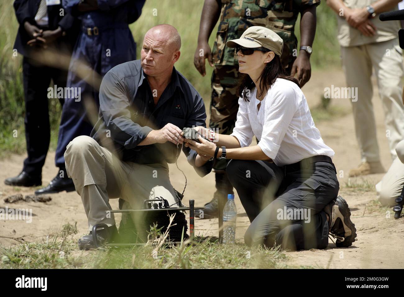 The Danish Crown Princess Mary takes part in mine demolition together ...