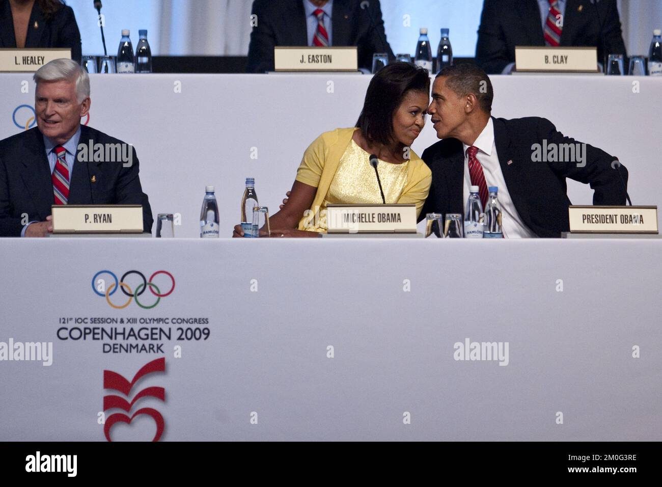 Barack and Michelle Obama at the Bella Center in Copenhagen at the ...