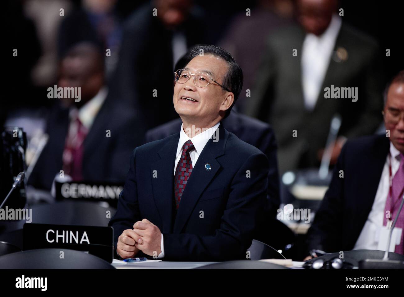 The Chinese premier Wen Jiabao at the plenar session in the Bella ...