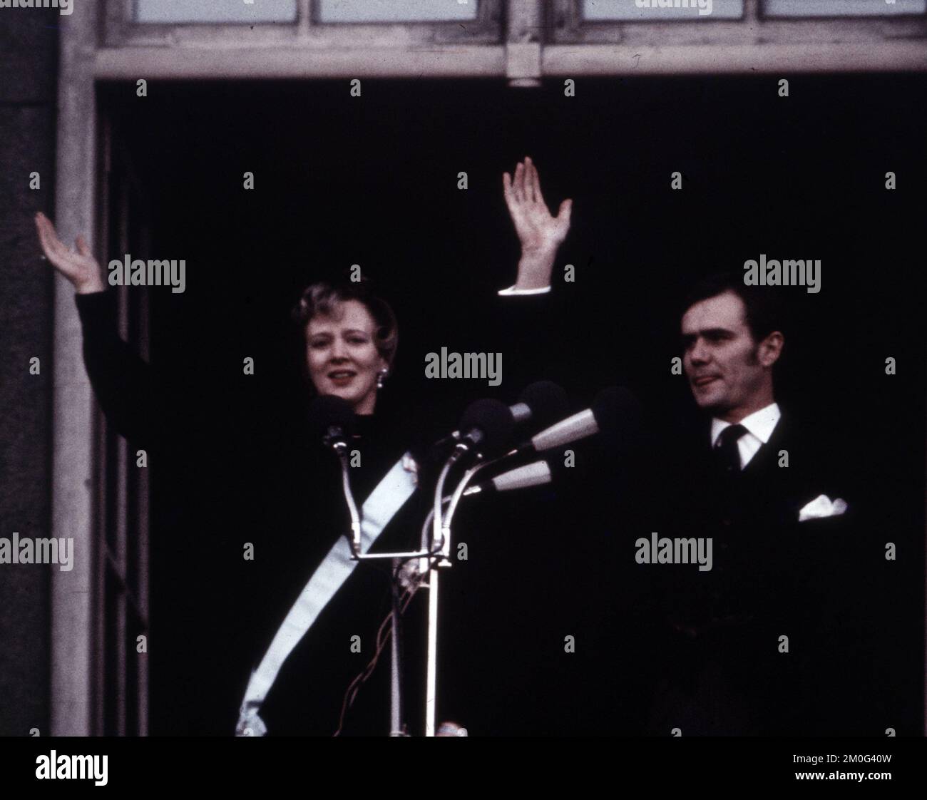 The proclamation of the Danish Queen Margrethe. The Queen Margrethe II ...