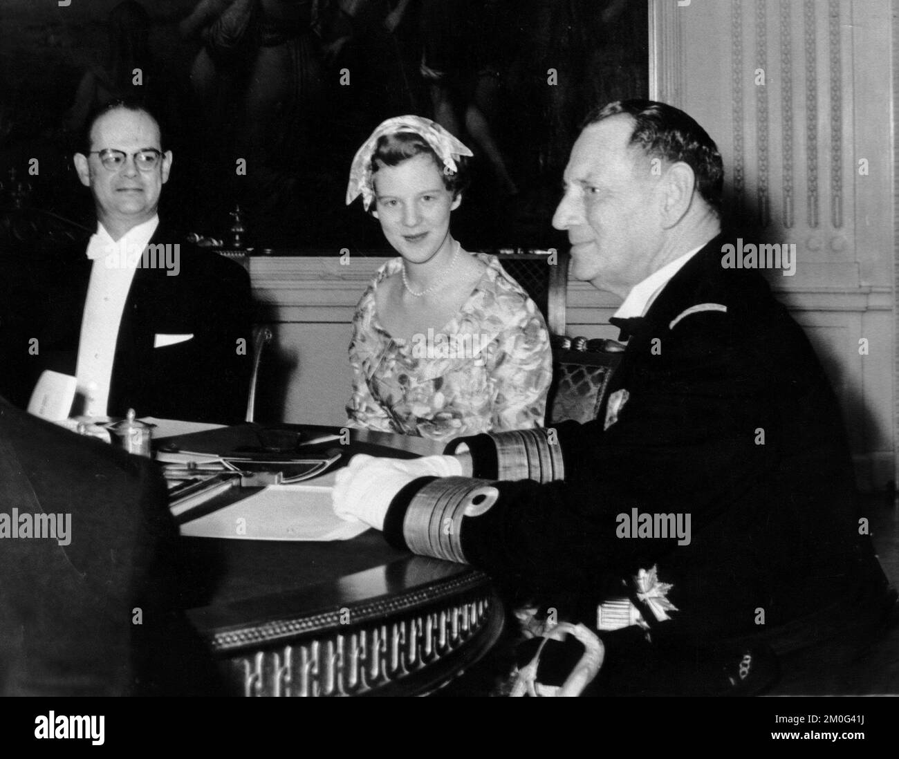 The princess margrethe at her first sovereign in council hi-res stock ...