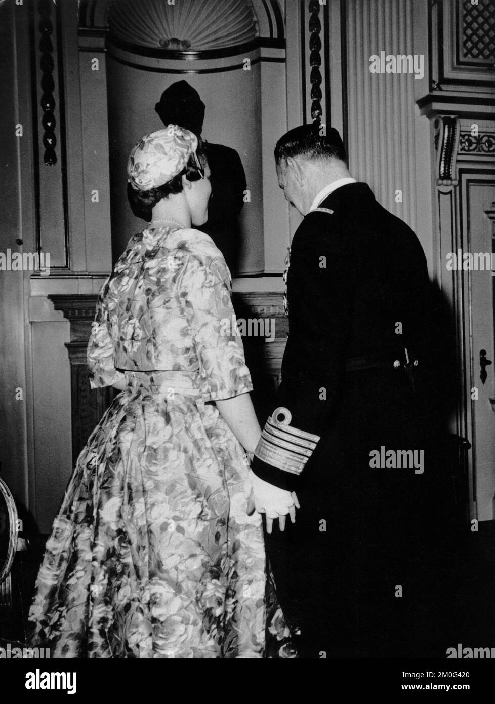 The Princess Margrethe and the King Frederik IX and their way to the ...