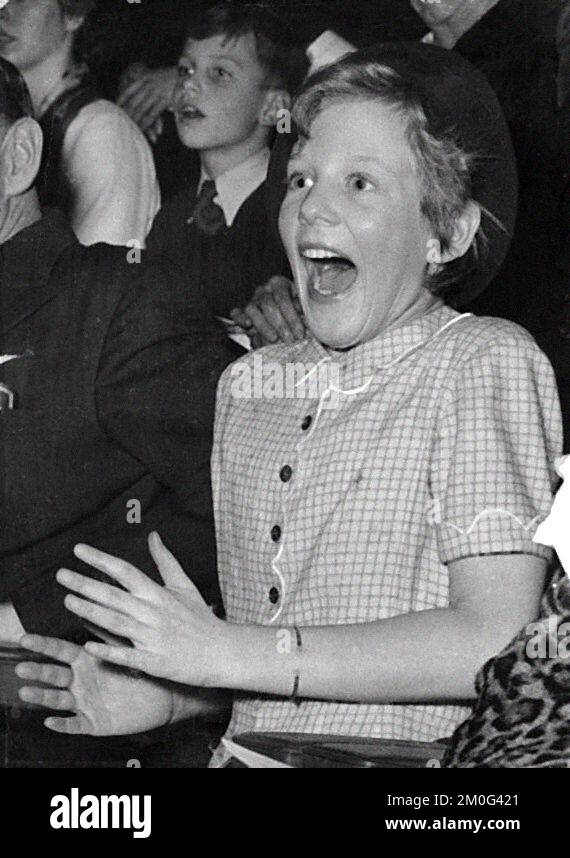 The Danish Princess Margrethe at a swimming contest in Copenhagen Stock ...