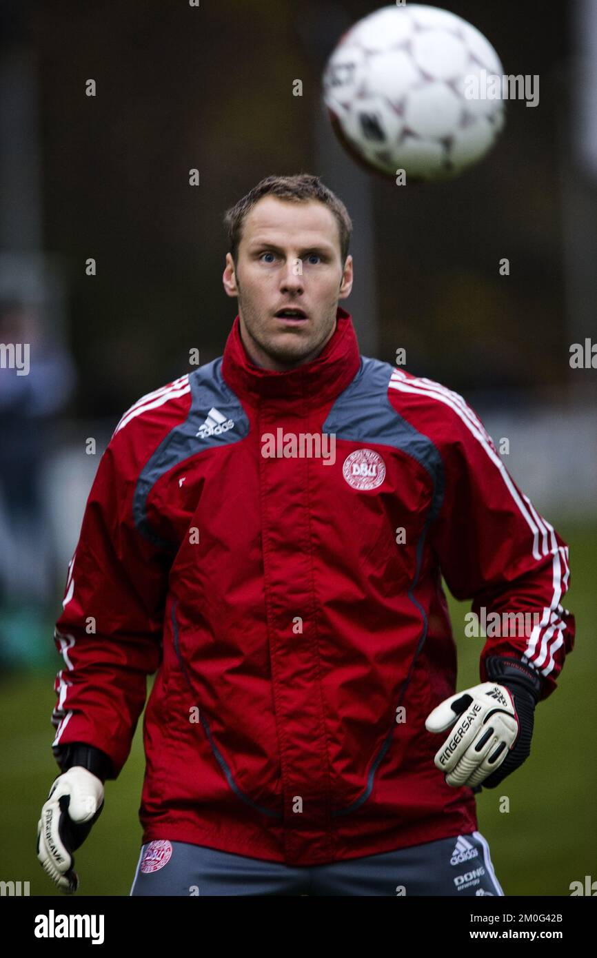 Denmark's Kim Christensen during a training session Stock Photo - Alamy
