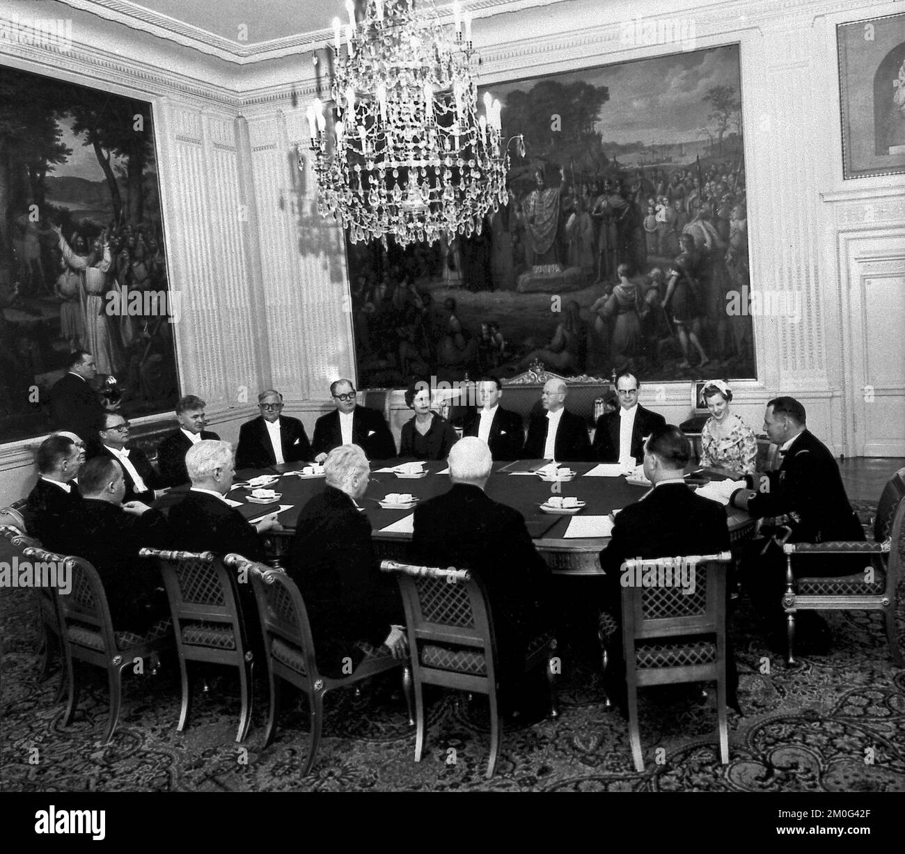 The princess margrethe at her first sovereign in council hi-res stock ...