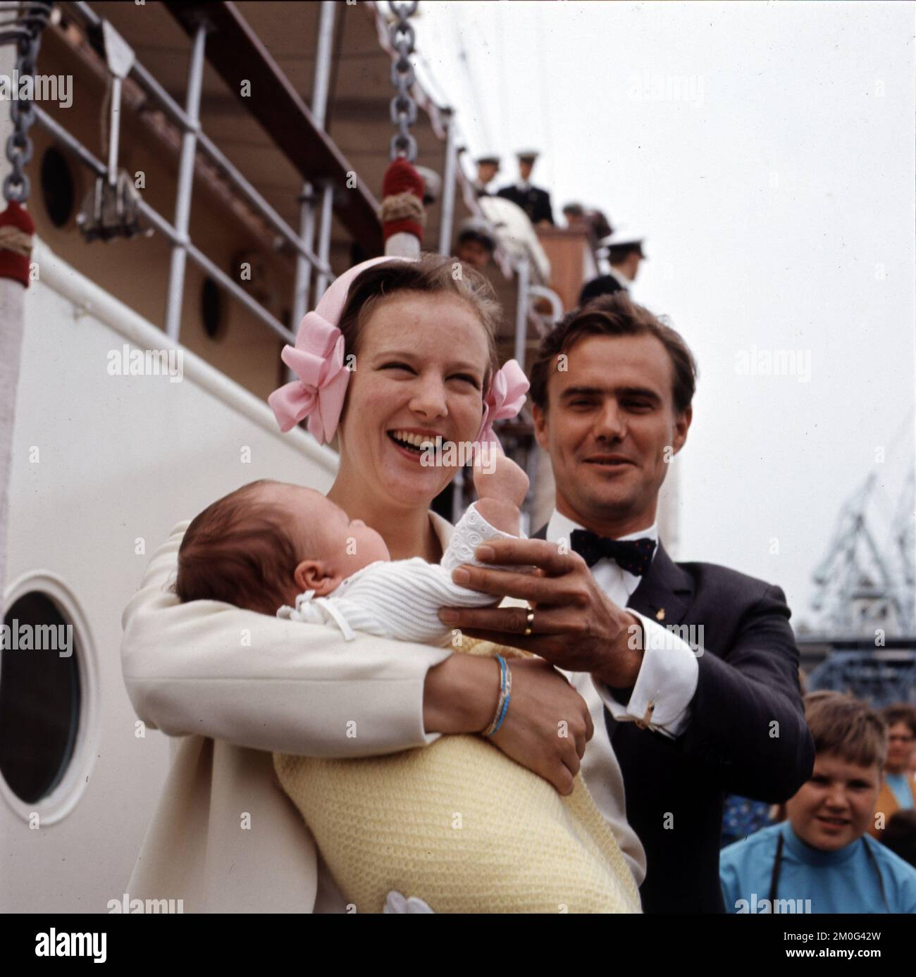 The Princess Margrethe and the Prince Henrik with their son, Prince ...