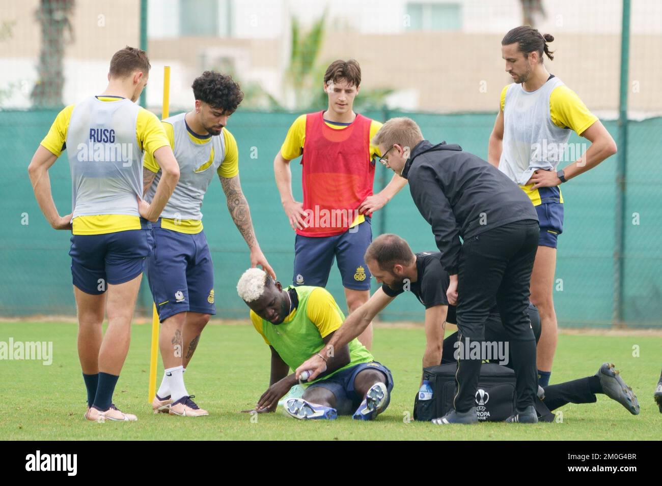 a training session at the winter training camp of Belgian first ...